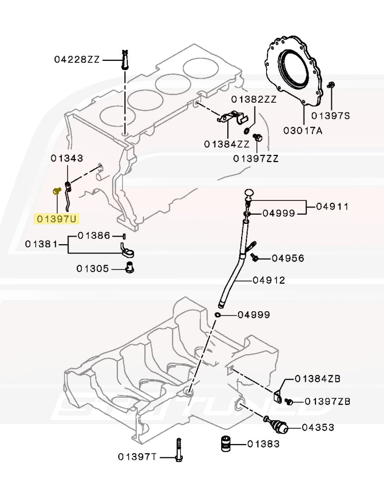 Mitsubishi OEM M6x12 Trans / Engine Bolt for Evo (MF140203)