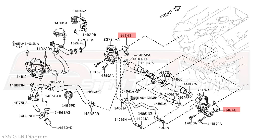 Nissan OEM Idle Air Control Valve Gasket for R35 GTR (14848JF02A)