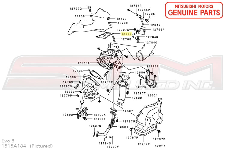 1515A184 Turbo to Manifold Gasket - OEM Evo 4/5/6/7/8/9/X
