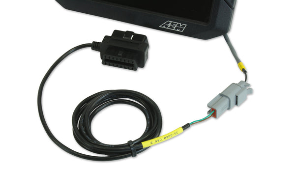 30-2217 AEM Carbon Dash Display OBDII CAN P&P Adapter Harness