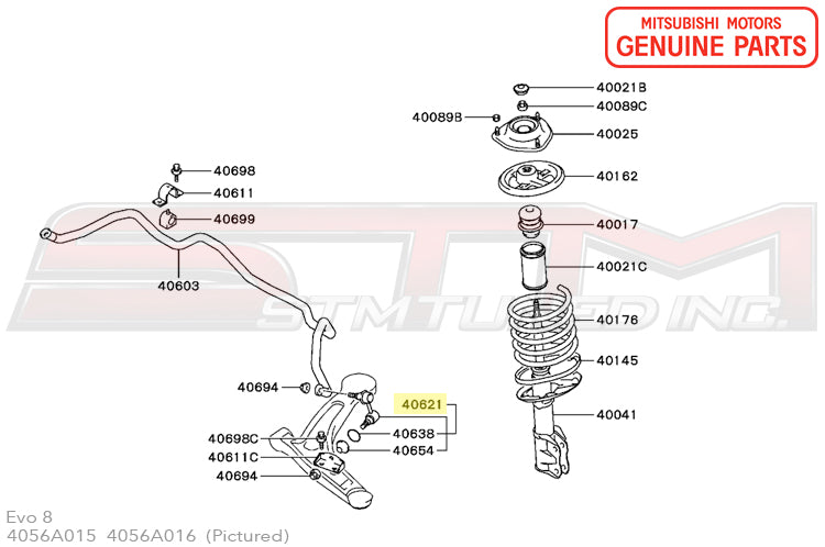 OEM Mitsubishi Evo 7/8/9/X Front Suspension Sway Bar Links